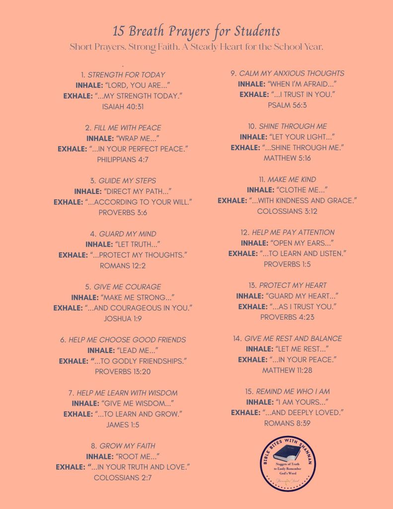 BACK TO SCHOOL BREATH PRAYERS – Shannan Cloud